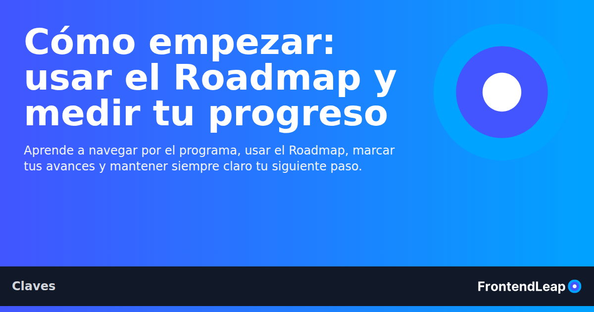 Cómo empezar: usar el Roadmap y medir tu progreso