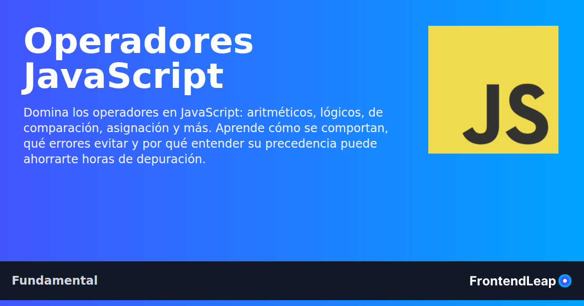 Operadores JavaScript