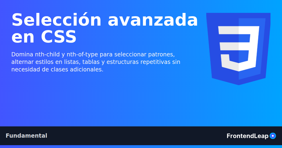 Selección avanzada en CSS